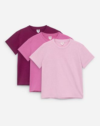 Arket T-Shirt Mit Rundhalsausschnitt 3er-Pack -Rosa