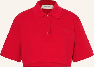 Golden Goose Cropped-Poloshirt rot