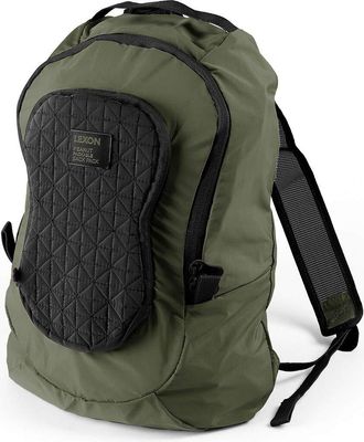Lexon PEANUT Rucksack - Aufbewahrung - faltbar in kompakter Tasche - 18,7 l (Gr&uuml;n)