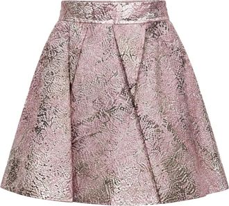 Dolce & Gabbana Kurzer Glockenrock aus Jacquard - - Skirts - Damen - Rosa - 2XS