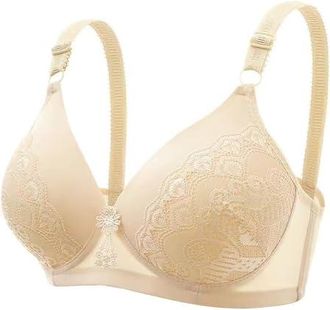 Generic Mon panier annonce pour femmes, bretelles r&eacute;glables, couverture compl&egrave;te, soutien-gorge confortable sans armature, soutien-gorge sans armatures, Blanc