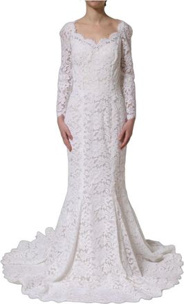 Dolce & Gabbana Robe Longue Sir&egrave;ne - Femme - Robes - Blanc - Taille: 34 FR