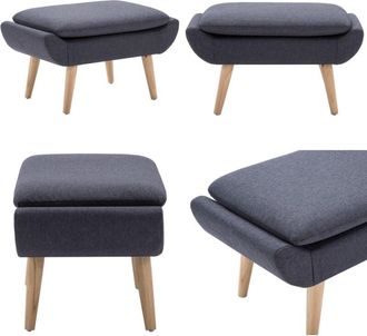 vidaXL Vidaxl - Repose-pied Tapisserie en tissu 73 x 43 x 42 cm Gris foncé - Repose Pied - Pouf - Meuble Salon - Canapé - Tissus - Home & Living