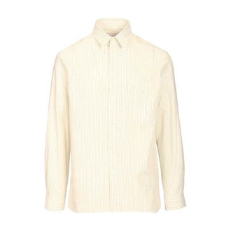 Maison Kitsun&eacute; Qm00430 Gestreiftes Hemd - - Shirts - Herren - Mehrfarbig - L