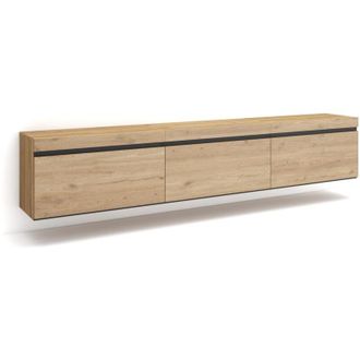 Skraut Home Skraut Home - TV-Schrank, Lowboard, f&uuml;r Wohnzimmer und Esszimmer, 240x45x35 cm, H&auml;ngend, Moderner Stil, Eiche