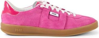P448 Baskets Monza en cuir su&eacute;d&eacute;