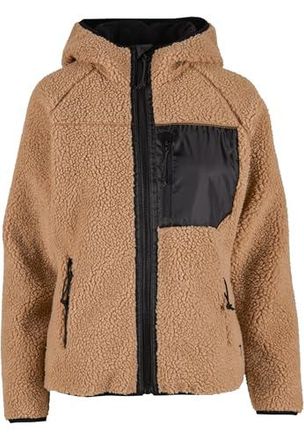 Brandit Women Teddyfl. Jacket Hood 15Y, Farbe: camel, Gr&ouml;&szlig;e: L