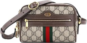 Gucci Ophidia Shoulder Bag GG Coated Canvas Mini crossbody bag - Braun