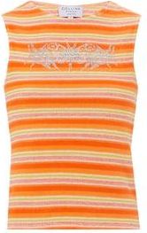 Collina Strada Top ray&eacute; &agrave; strass