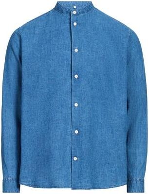 Au Printemps Paris Chemise droite en lin et coton