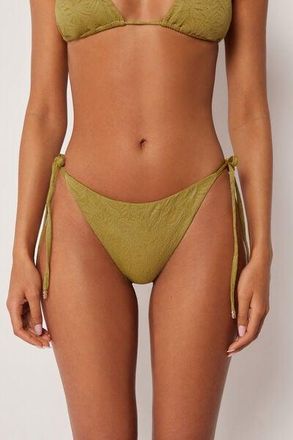 Calzedonia Bikinihose Mit Schmalen B&auml;ndchen Wild Jungle Grun