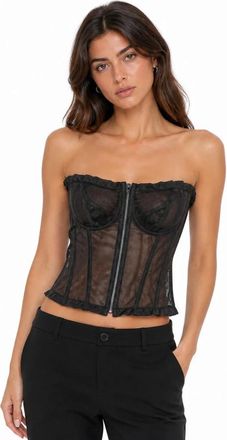 Dolce & Gabbana Femme, Tops, Noir, Taille: 40 FR Silk-blend Ribbed Strapless Top