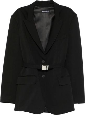 DRHOPE blazer à taille ceinturée - Noir