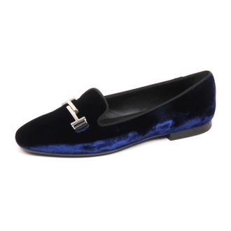 Tod's Samt Ballerina Flache Schuhe - - Shoes - Damen - Blau - 36 EU