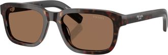 Prada Rechteckige Sonnenbrille - - Accessories - Herren - Braun - 55 MM