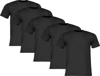Fruit Of The Loom Heavy Cotton Tee Shirt 5er-Pack Herren, Schwarz (Black), XXL