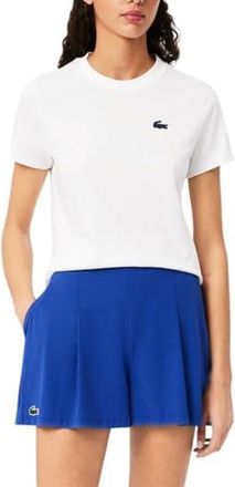 Lacoste Sport T-Shirt Regular Fit Femme, Blanc, 38