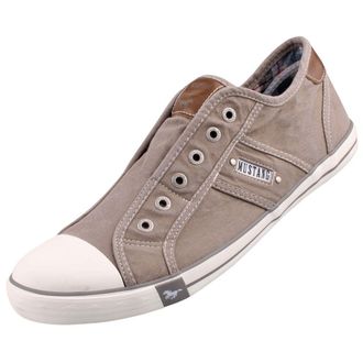 Mustang Jeans Damen Canvas Sneaker Silbergrau, Schuhgröße:EUR 41