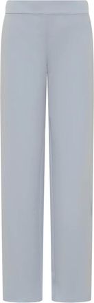 Emporio Armani Femme, Pantalons, Bleu, Taille: 44 FR Pantalon Palazzo Techno Cady