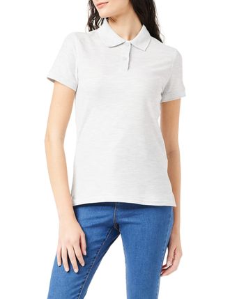 Fruit Of The Loom Damen Poloshirt SS092M, Grau - Grey (Heather Grey), Gr. 46 (Herstellergr&ouml;&szlig;e: XXL)