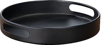 WENKO Drehbares Tablett Mod. Susie, 360&deg; drehbar und umrandet, mit praktischen Haltegriffen zum sicheren Tragen, aus pulverbeschichtetem Metall (B/TxH): &Oslash; 2