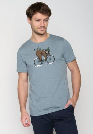 Greenbomb T-Shirt Spice Animal Sloth Ice Motiv Tiere Faultier (1-tlg., 1) Rundhalsausschnitt, Bio-Baumwolle, GOTS Zertifiziert