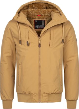 Alessandro Salvarini Herren Winterjacke AS-320 mit Teddyfell-Innenfutter & Kapuze - warm & stylisch
