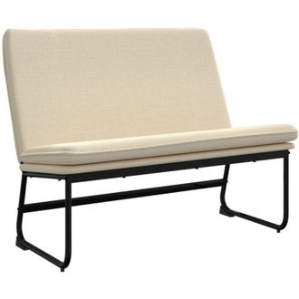 vidaXL Sitzbank Creme 100x75x76 cm Stoff vidaXL