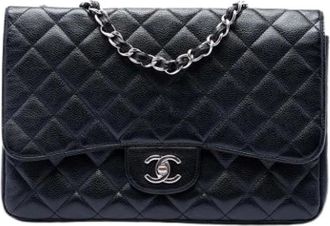Chanel Pre-owned Classic Jumbo Single Flap - Femme - Pre-owned - Noir - Taille: ONE Size
