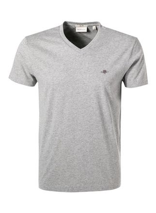 GANT Herren T-Shirts grau Baumwolle