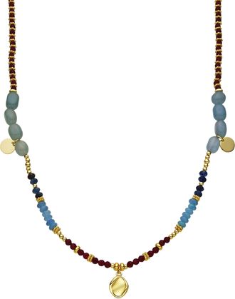Luxenter Halskette mit mehrfarbigem Kristall in 18-karat-Gold - Ney