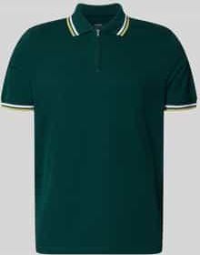 Mc Neal Slim Fit Poloshirt mit Kontraststreifen und Rei&szlig;verschluss