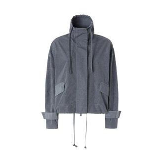 Pinko Pinko, Femme, Vestes, Gris, Taille: 36 FR Veste &agrave; Capuche et Poches