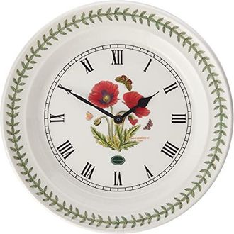 Portmeirion Home & Gifts Botanic Garden Poppy Wanduhr, Mehrfarbig (Mehrfarbig,25,4 x 25,4 cm)