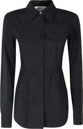 Sportmax Femme, Blouses et Chemises, Noir, Taille: 36 FR Chemise boutonn&eacute;e en coton