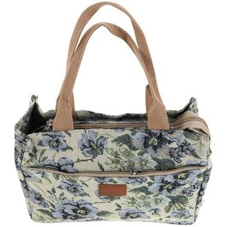 BESPORTBLE Paquet Fourre-Tout en Toile &agrave; Imprim&eacute; Floral pour Femme Grand Paquet &agrave; Main de Capacit&eacute; Fermeture &Eacute;clair Poche Int&eacute;rieure Multiple Polyvalent Shopping