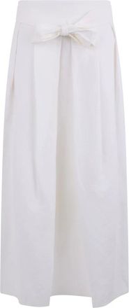 Fabiana Filippi Femme, Jupes, Blanc, Taille: 40 FR Longue jupe fluide blanche avec ceinture &eacute;l&eacute;gante