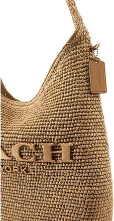 Coach Sac port&eacute; &eacute;paule en paille