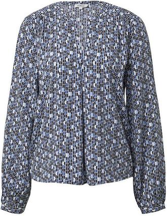 s.Oliver Langarmbluse Bluse Bluse aus Viskose mit All-over-Print