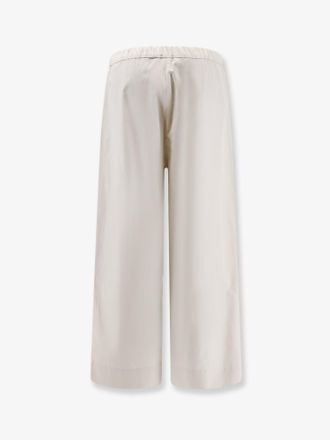 Max Mara Womens Trousers Vissuto Cotton White