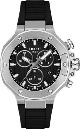 Tissot T-Race 38mm Schweizer Quarzwerk, Saphirglas, Silikonband Schwarz Herrenuhr T141.817.17.051.00