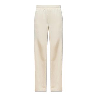 Off-white Satinhose mit Print-Logo - - Trousers - Damen - Beige - M