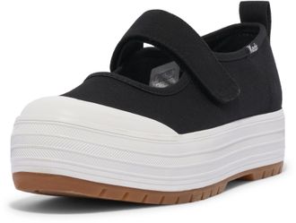 Keds Damen Mary Jane Schuh, Schwarz Leinen, 38 EU