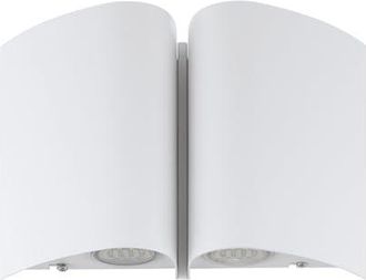 Eglo LED Wandlampe Suesa, Wandleuchte innen, Stahl verzinkt in weiss, warmweiß IP44