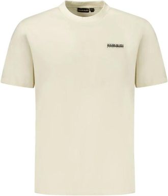 Napapijri Homme, Tops, Beige, Taille: L T-shirt en coton beige