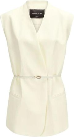 Fabiana Filippi Femme, Vestes, Beige, Taille: 38 FR Belted Jacket