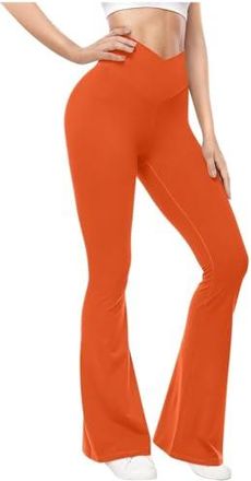 Generic Pantalon de Yoga Bootcut Femmes Pantalons de Yoga et Pilates Taille Haute Legging de Sport Extensible Jogging Pantalon pour Fitness Sport Gym Exercice
