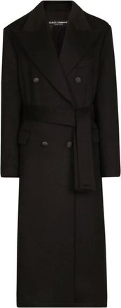 Dolce & Gabbana Femme, Manteaux, Noir, Taille: 38 FR Manteau crois&eacute;