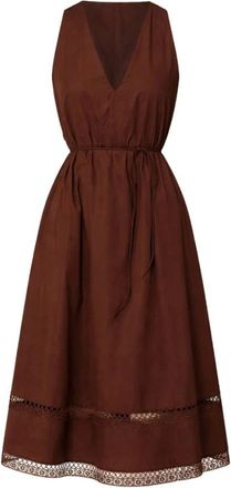 Twinset Femme, Robes, Brun, Taille: 36 FR Midi Dress