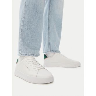 Tommy Hilfiger Sneakers Tommy Hilfiger Th Court Core Ess Leather FM0FM05367 Wei&szlig;